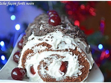 Bûche façon forêt noire Recette de Bûche façon forêt noire Marmiton
