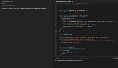github copilot explaining code and translating it from one language to another christian heilmann