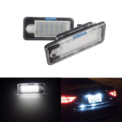 ANGRONG Lámparas de luz LED para placa de matrícula 18 SMD 5050 para