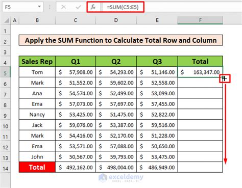 How To Calculate Total Row And Column In Excel Methods Exceldemy