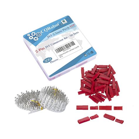 CQRobot 50 Sets 300 Pieces 2 5mm Pitch JST SYP 2 Pin JST Connector Kit