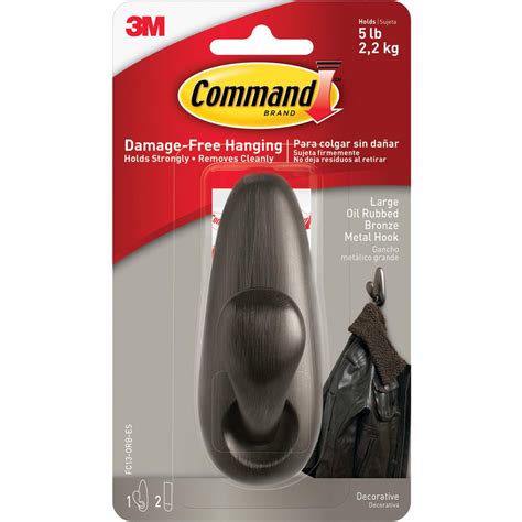 Command Forever Classic Lb Large Oil Rubbed Bronze Metal Hook Fc