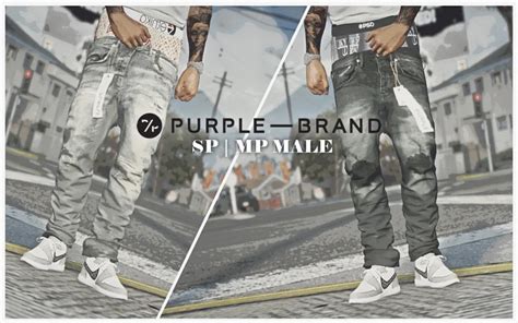 Purple Brand Sagged Jeans SP MP Male V1 1 GTA 5 Mod