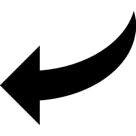 Flecha Curva Apuntando A La Izquierda Iconos Gratis De Flechas