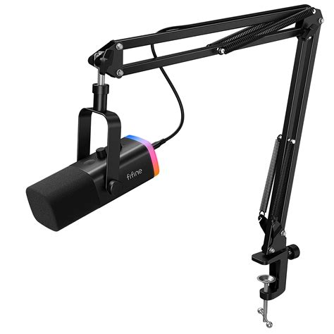 FIFINE Kit De Microfone XLR Din Mico Bra O Boom Para Mixer Gaming