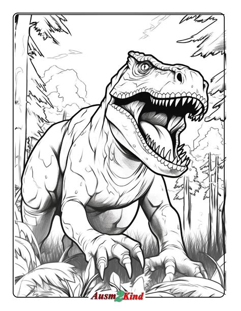 T Rex Ausmalbild 18 Stück Malvorlagen Tyrannosaurus Rex