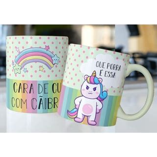 Caneca Personalizada Unicórnio Indelicado Embalagem para Presente