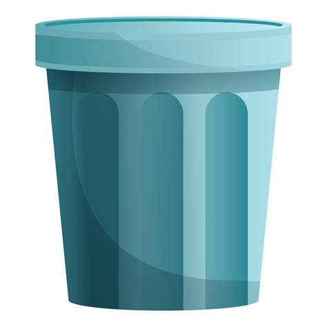 Empty Garbage Bin Icon Cartoon Style Vector Art At Vecteezy