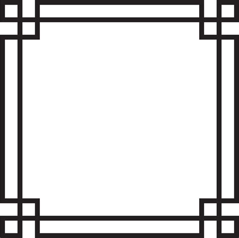 Transparent Border Sijil Png Picture Frame Black And White Clip Art