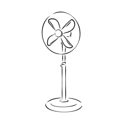 El ventilador eléctrico está funcionando dibujos animados de vectores