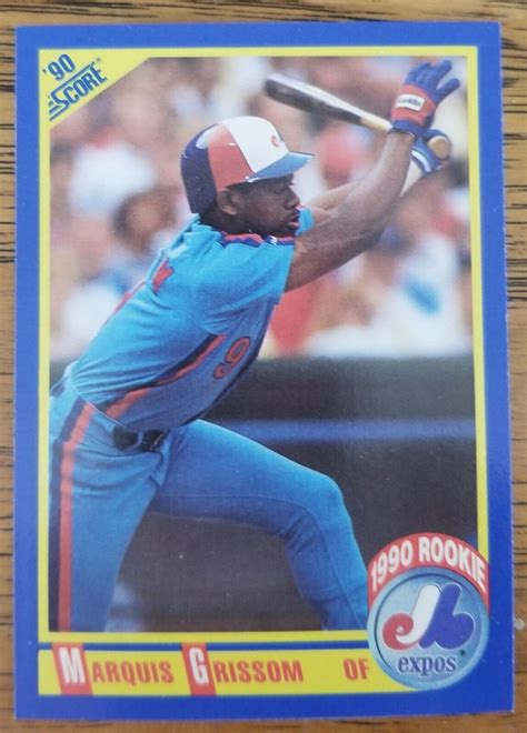 Marquis Grissom Montreal Expos 1990 Score Baseball Card 591 ROOKIE MT