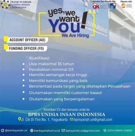 Lowongan Kerja Account Officer AO Dan Funding Officer FO Di