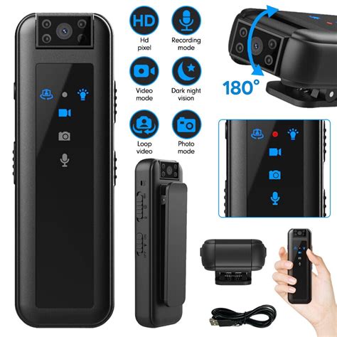 Seneo 1080P Mini Body Camera Portable Wearable Clip Pocket Cam Video