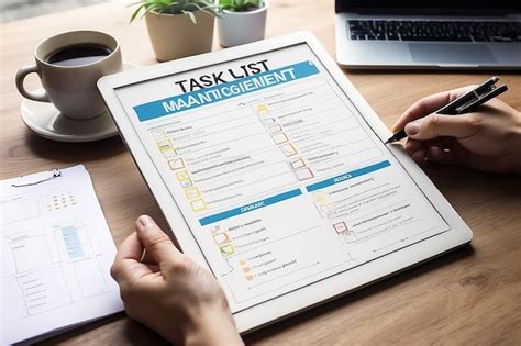 Premium Photo Task Management Check List Efficient Work Project Plan F