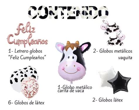 Globos Feliz Cumplea Os Vaquita Kit Decoracion Fiesta Vaca En Venta En