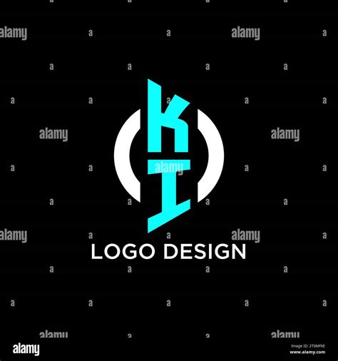 KI Circle Monogram Logo Design Ideas Stock Vector Image Art Alamy