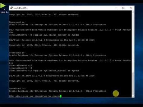 Change Sys User Password In Oracle 12c Datagraud YouTube
