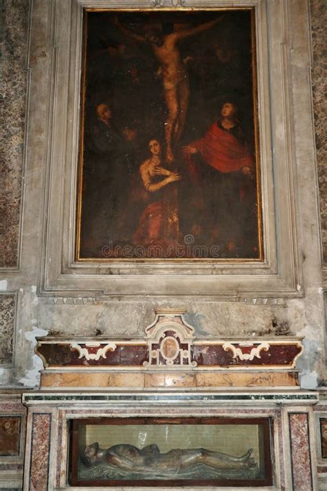 Napoli Altare Della Cappella Del Calvario Nella Chiesa Di Santa Maria
