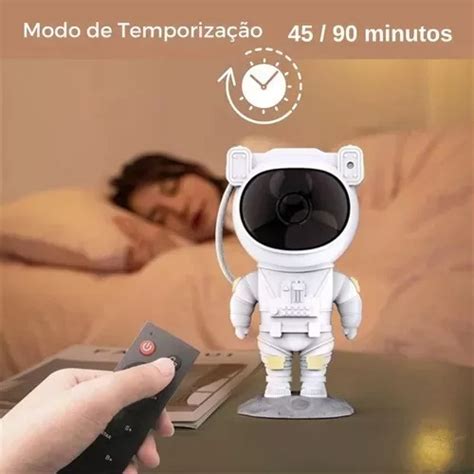Projetor De Luzes Estrelas Galáxia Astronauta Controle 110v 220v