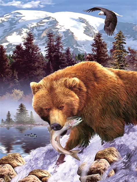 Zariocy 5D Diamond Painting Set Eisbär Diamant Painting Bilder Animal