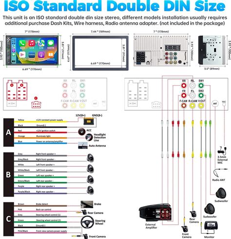Sjoybring Upgrade Wireless Double Din Car Stereo With Apple Carplay