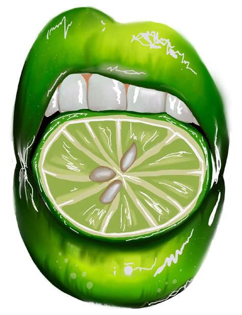 Lime Lips Art Reference Lips Drawing Lime Drawings