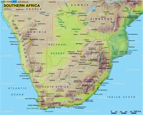 Map Of Southern Africa Region In Several Countries Welt Atlas De
