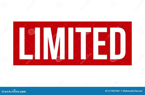 Limited Rubber Stamp Red Limited Rubber Grunge Stamp Seal Vector