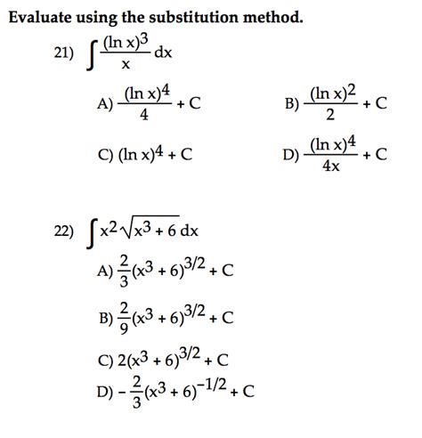 solved evaluate using the substitution method integral free hot nude porn pic gallery