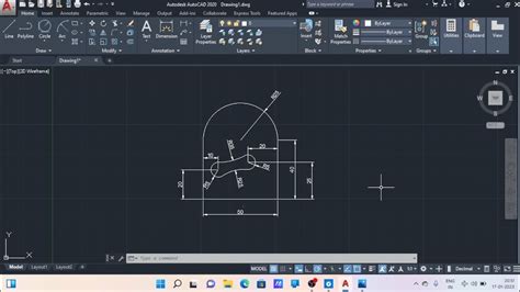 Autocad 2d Drawing Tutorial For Beginners Autocad Simple Drawing Ex 2