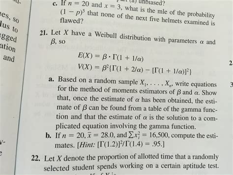 solved let x have a weibull distribution with parameters
