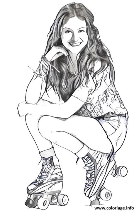Coloriage Soy Luna En Patin Facile A Colorier Photo Dessin Soy Luna