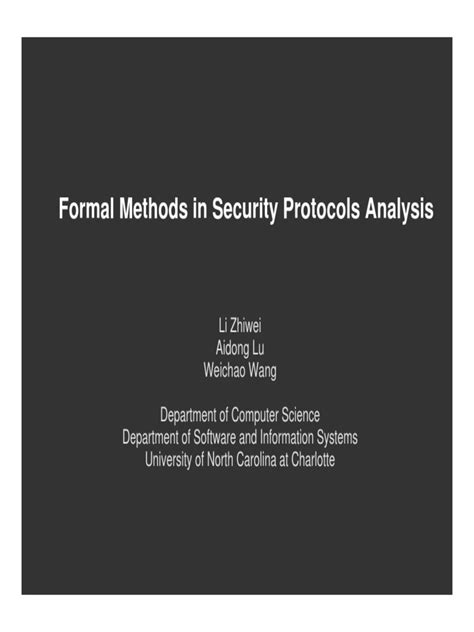 formal methods in security protocols analysis pdf security computer security
