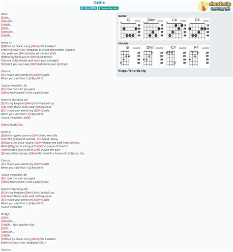 Chord Castle Tab Song Lyric Sheet Guitar Ukulele Chords Vip