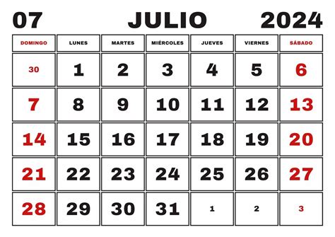 Calendario Julio 2024 Rubi Auguste