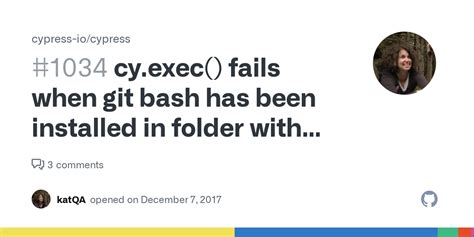 Cy Exec Fails When Git Bash Has Been Installed In Folder With Space