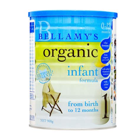Bellamy s贝拉米 奶粉澳大利亚Bellamys 澳洲贝拉米 天然牧场 有机幼儿配方奶粉 900g 贝拉米1段 0 12个月