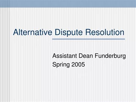 PPT Alternative Dispute Resolution PowerPoint Presentation Free