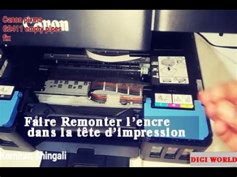 Canon Pixma Faire rémonter l encre dans la tête d impression YouTube