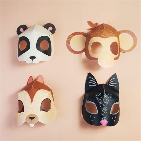 DIY Des masques 3D danimaux à imprimer pour le carnaval Le blog