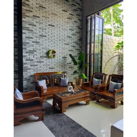 Jual KURSI TAMU MINIMALIS SEMUT KAYU JATI JEPARA Shopee Indonesia