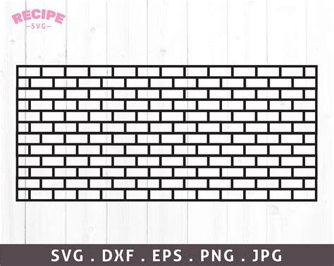 Bricks Wall Svg Bricks Outline Svg Bricks Clipart Building Etsy Australia