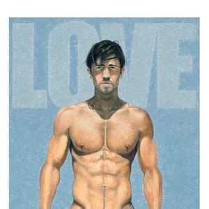 Blue Love Male Nude Gay Man Men Adult Adults Portrait Etsy