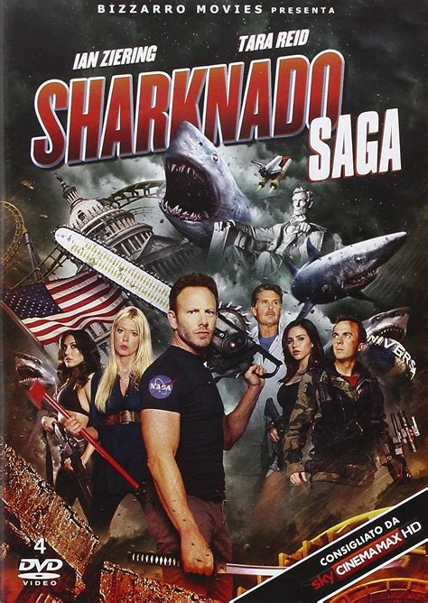Sharknado Saga Box 4 Dvd Amazon It Ziering Reid Fox Abrams Angle