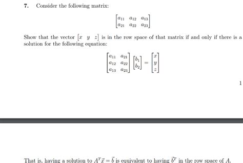 solved 7 consider the following matrix a11 a12 a13 a21 a22