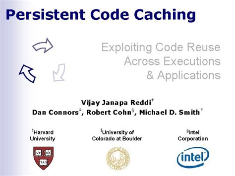 persistent code caching exploiting code reuse across executions
