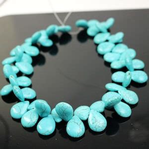 20pcs Howlite Turquoise Teardrop Briolette Drop 15x20mm Etsy