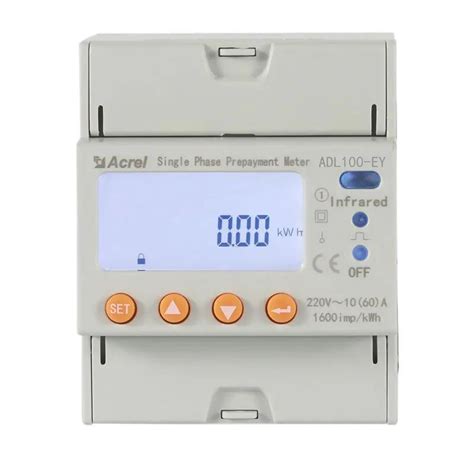 Acrel Adl100 Prepaid Energy Meter Single Phase LCD Display DIN Rail