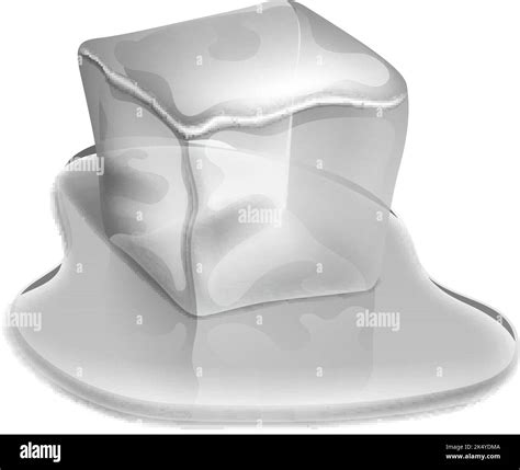Melting Ice Cube Cold Pure Water Crystal Stock Vector Image And Art Alamy