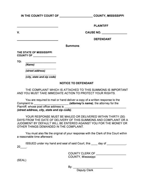 Civil Procedure Rules Of State Of Mississippi Judiciary Form Fill